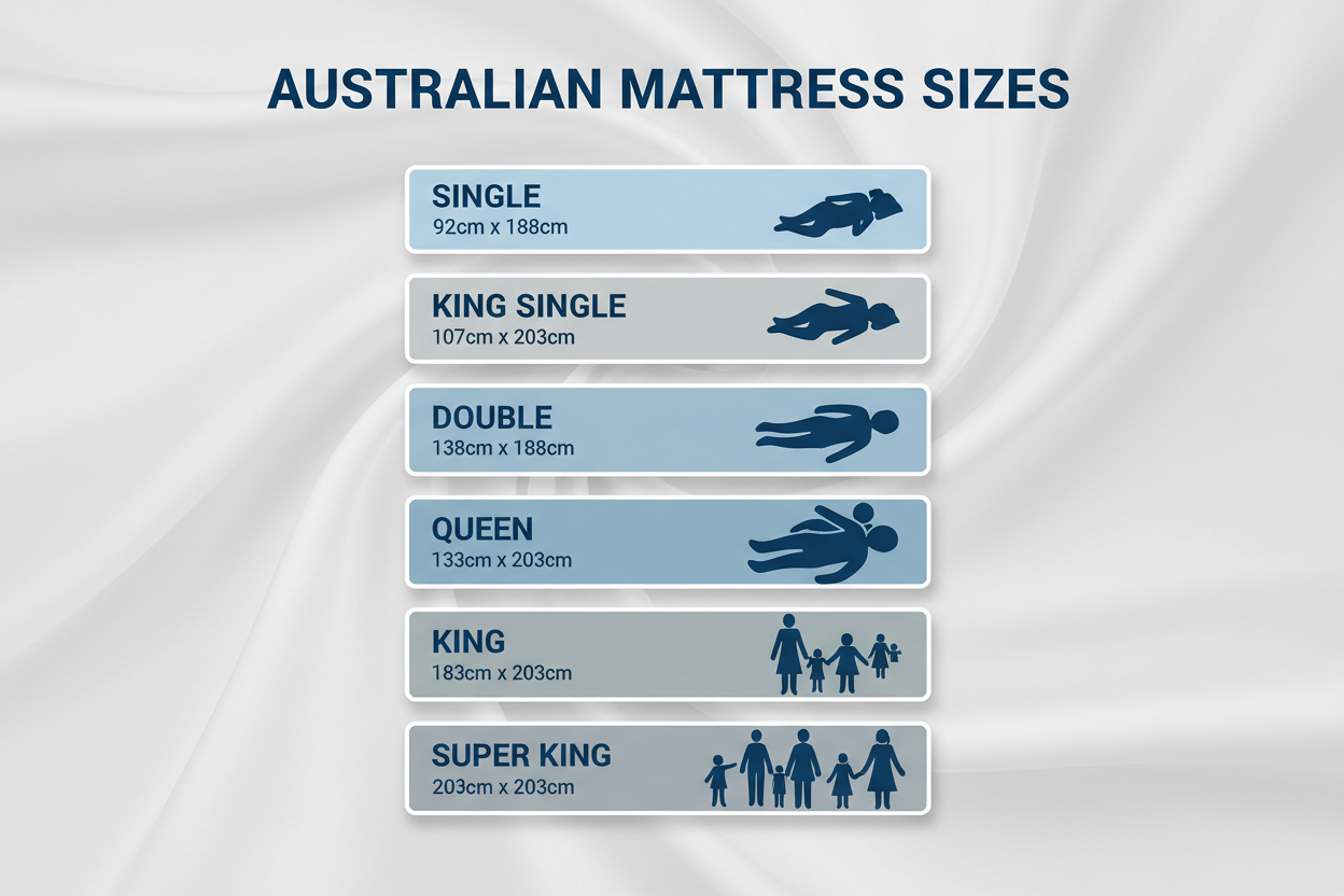 Mattress Sizes Explained: Single, King Single, Double, Queen, King ...